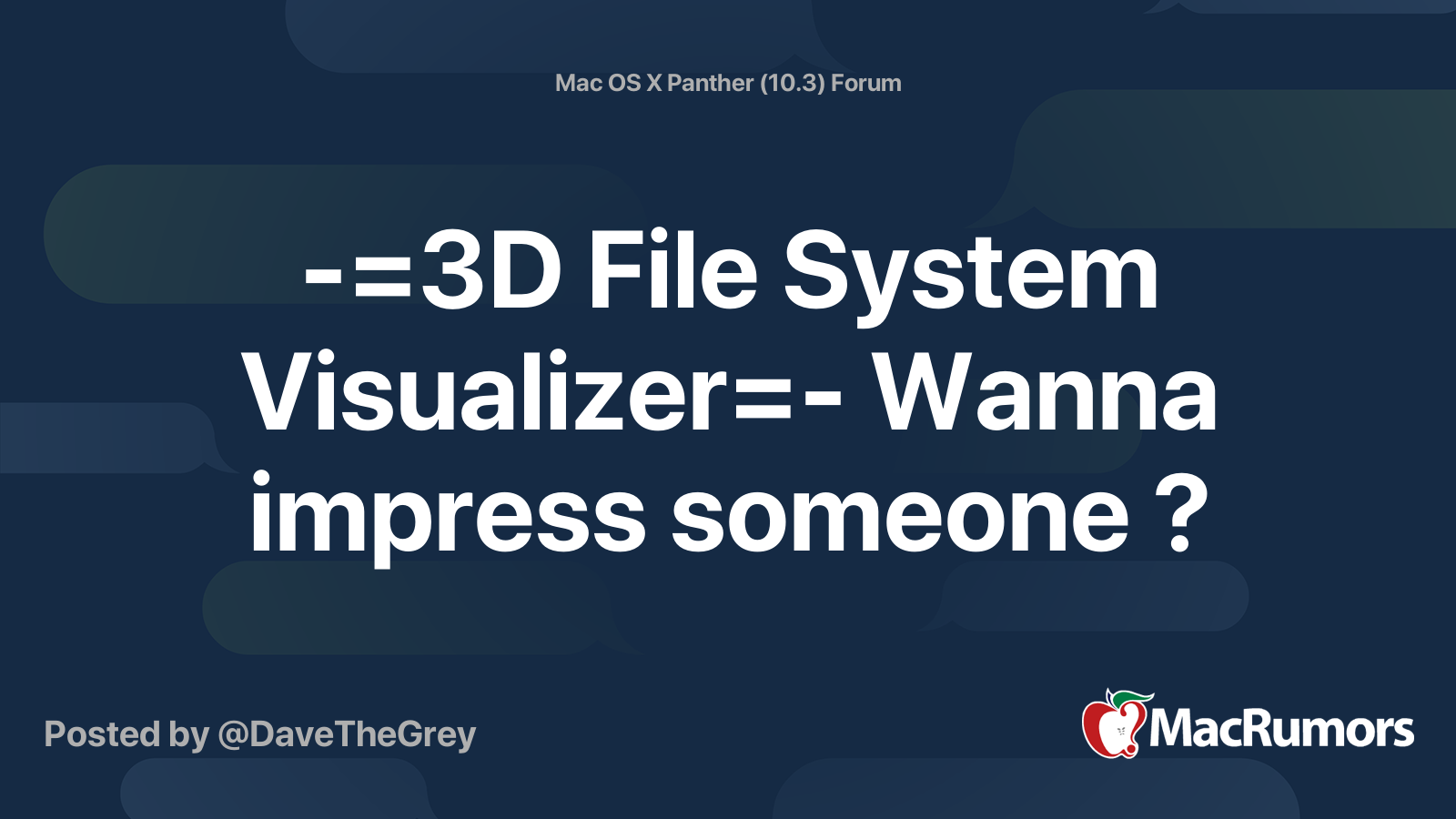 -=3D File System Visualizer=- Wanna impress someone ? | MacRumors Forums