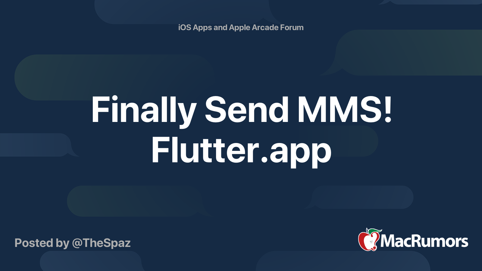 Finally Send MMS! Flutter.app | MacRumors Forums