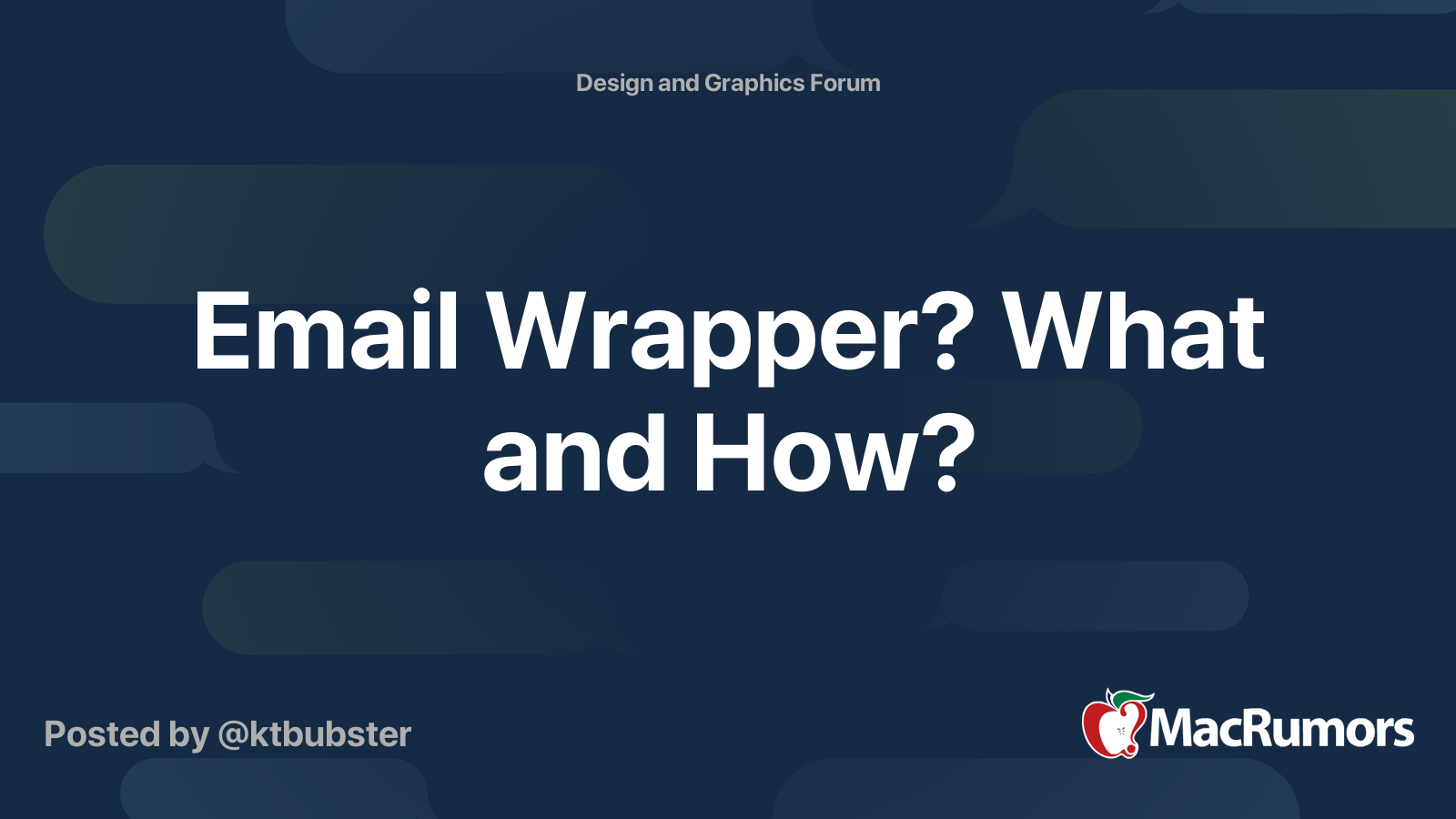Email Wrapper? What and How? | MacRumors Forums