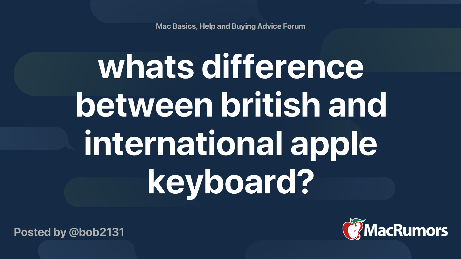 whats difference between british and international apple keyboard ...