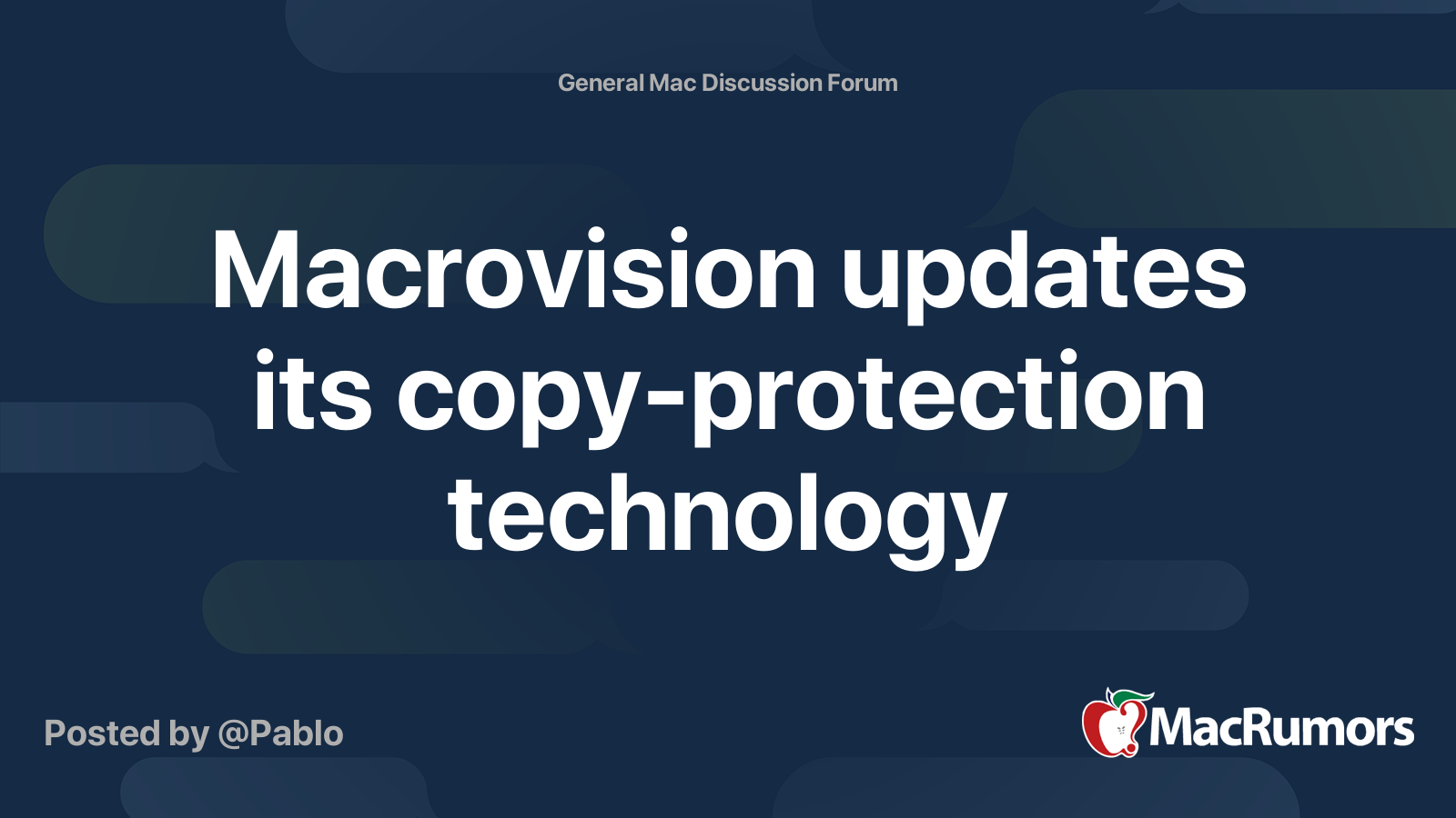 Macrovision updates its copy-protection technology | MacRumors Forums