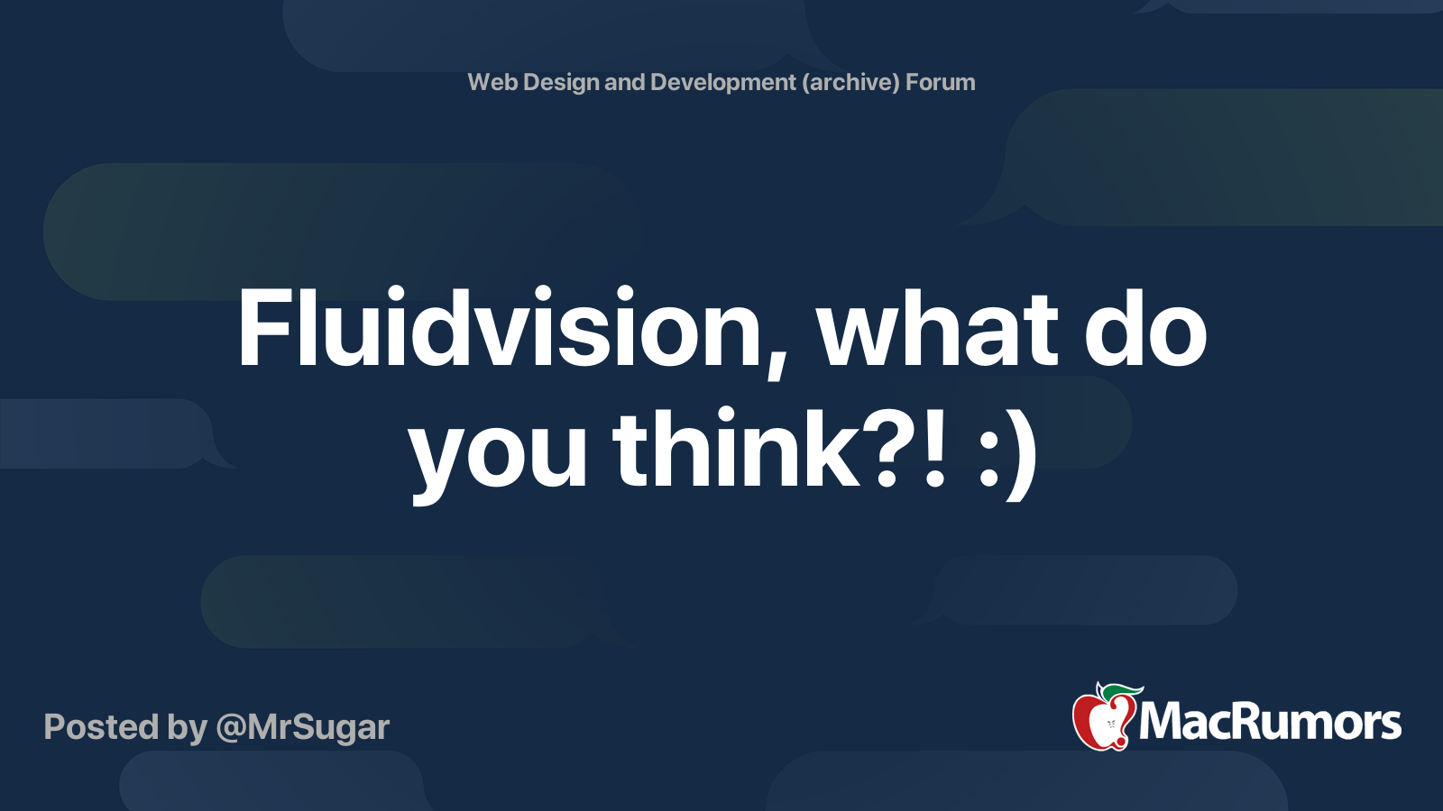 Fluidvision, what do you think?! :) | MacRumors Forums