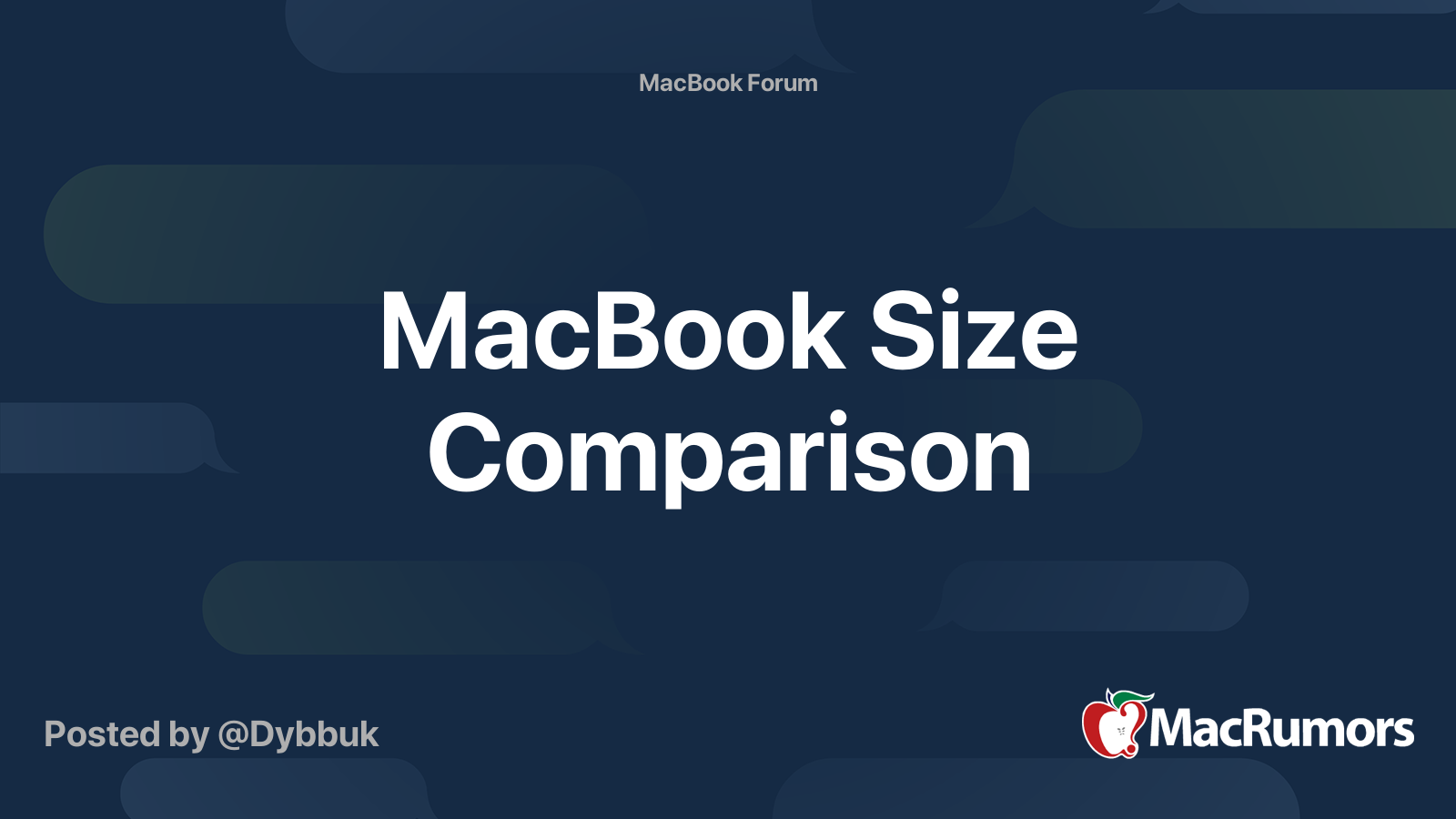 MacBook Size Comparison | MacRumors Forums