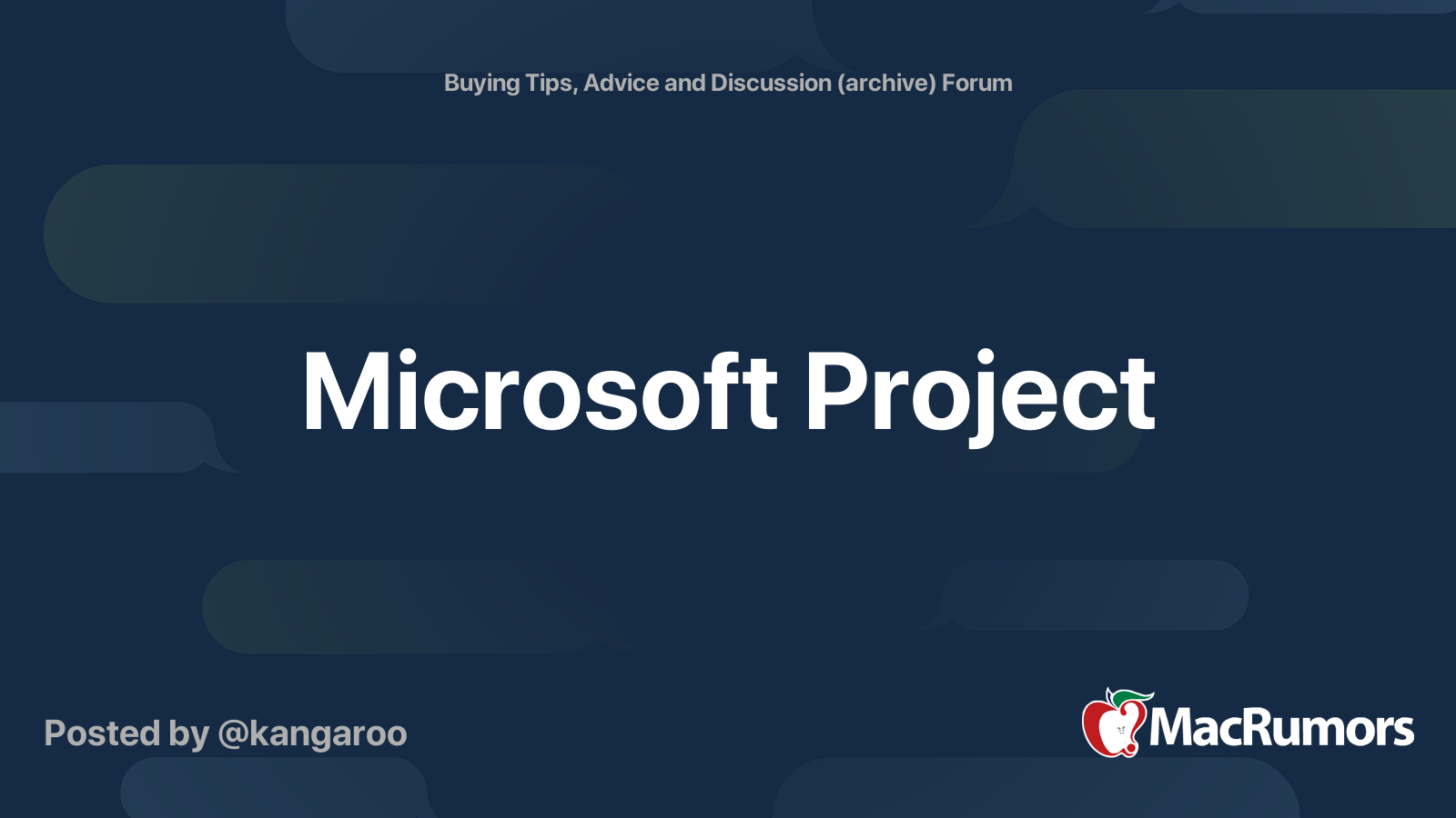 Microsoft Project | MacRumors Forums