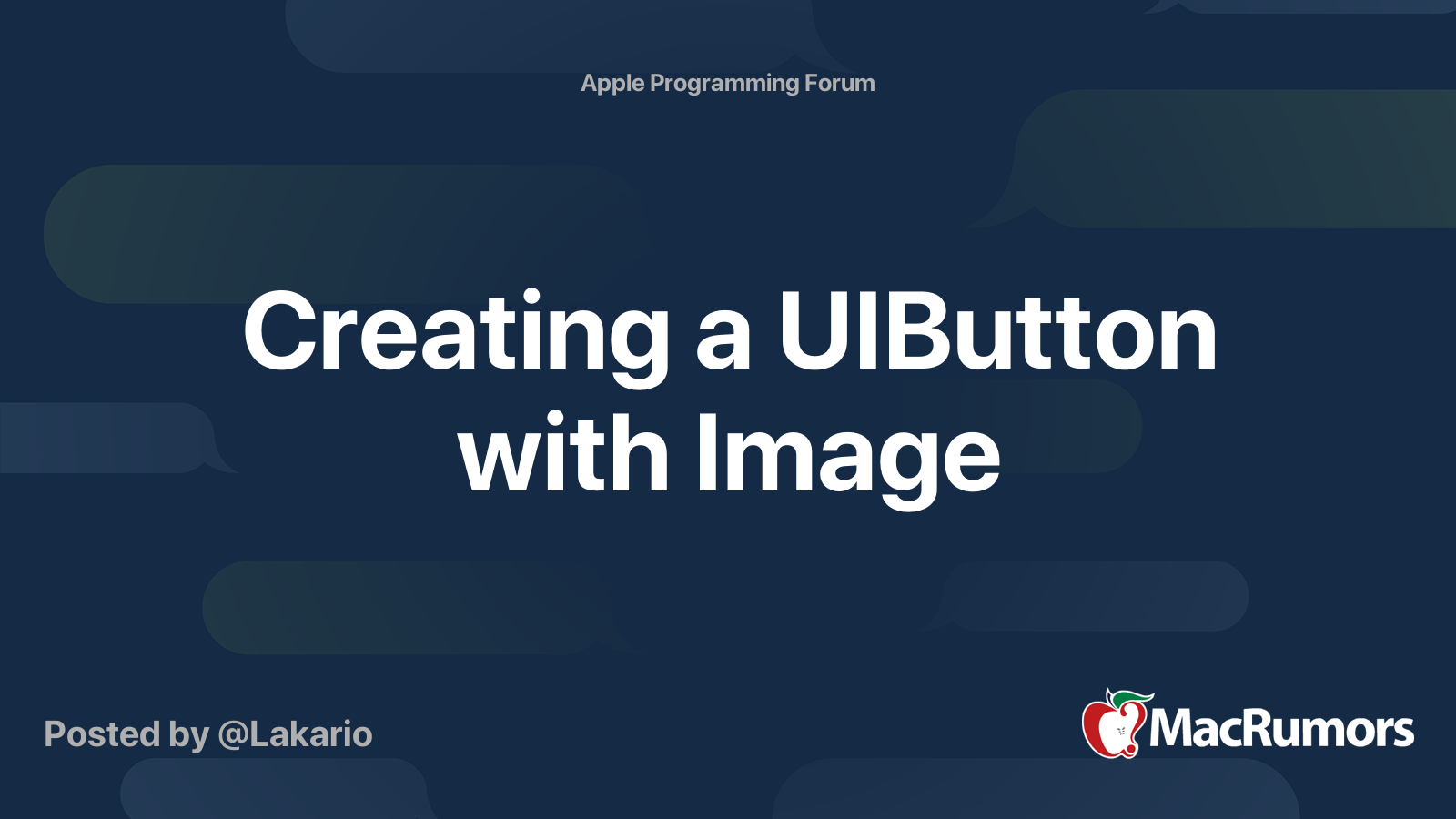 Creating a UIButton with Image | MacRumors Forums