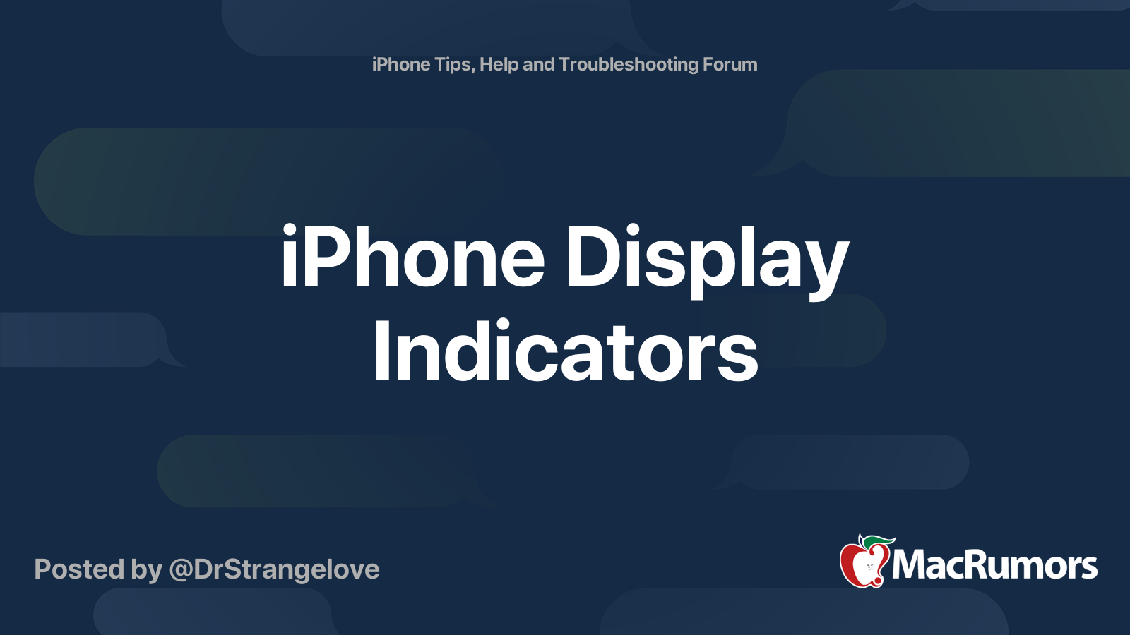 iPhone Display Indicators | MacRumors Forums