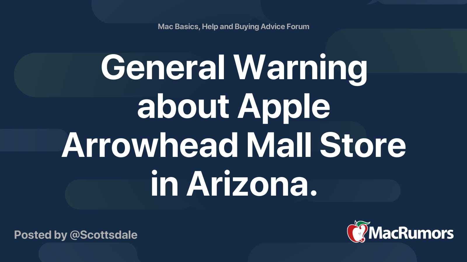 General Warning about Apple Arrowhead Mall Store in Arizona ...