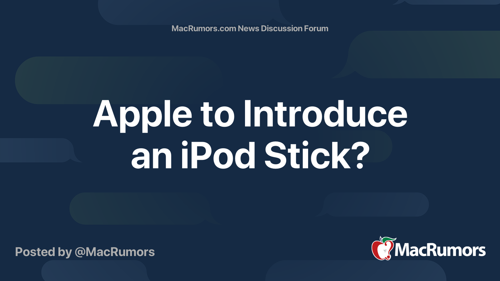 Apple to Introduce an iPod Stick? | MacRumors Forums