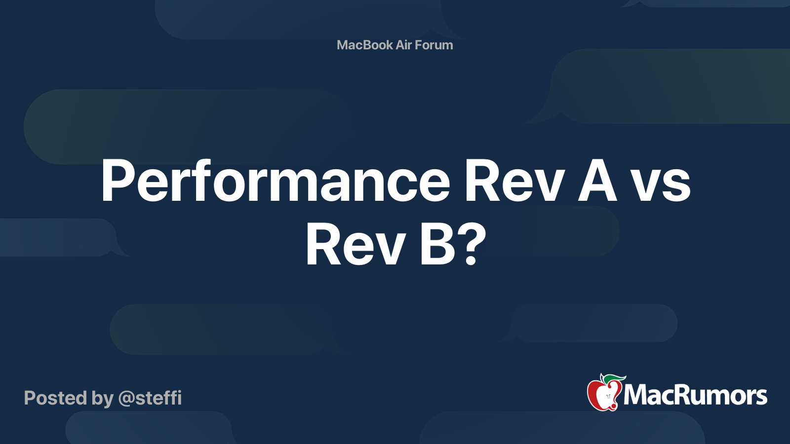 Performance Rev A vs Rev B? | MacRumors Forums