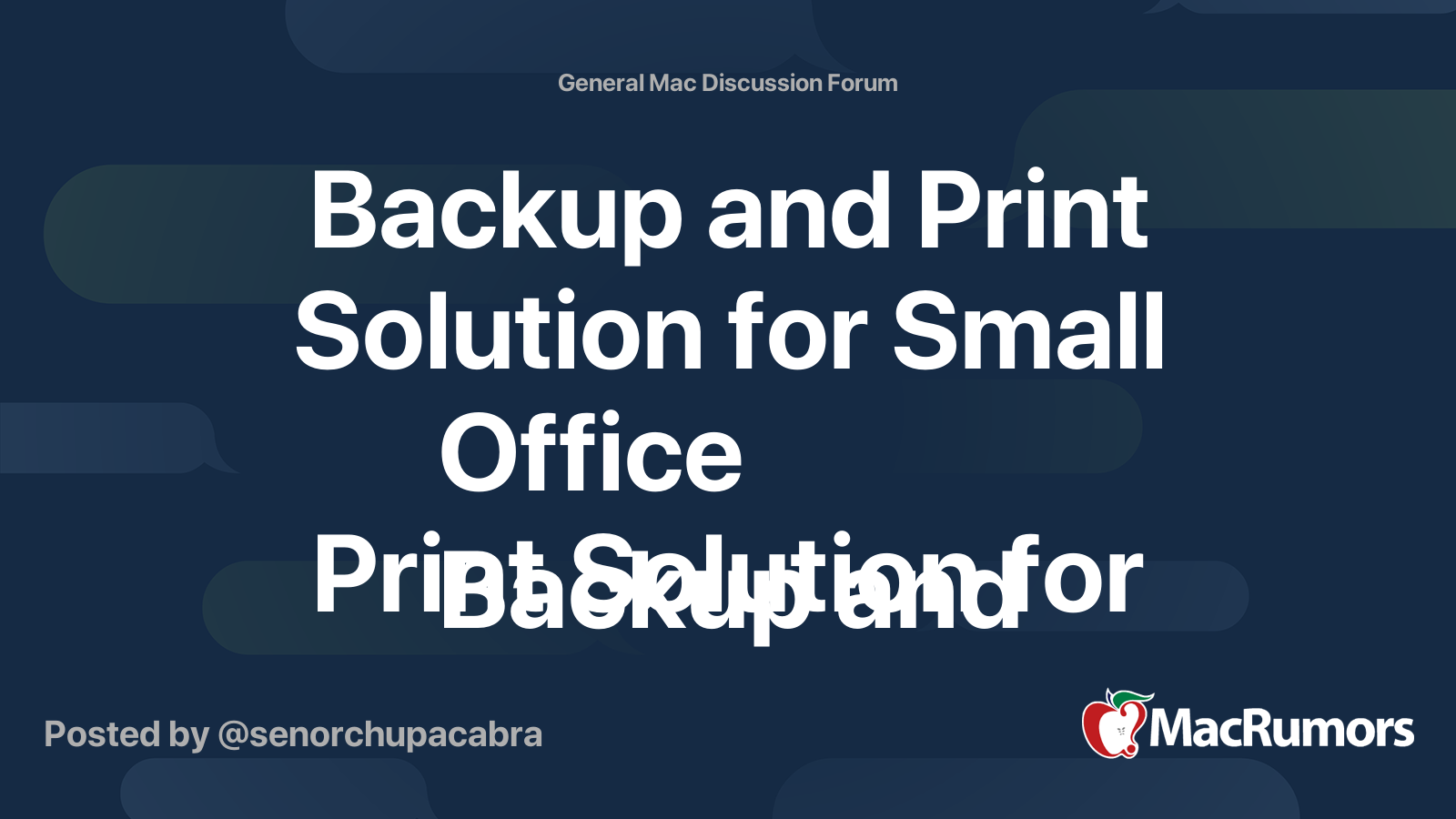 Backup and Print Solution for Small Office Backup and Print Solution for Small Office ...