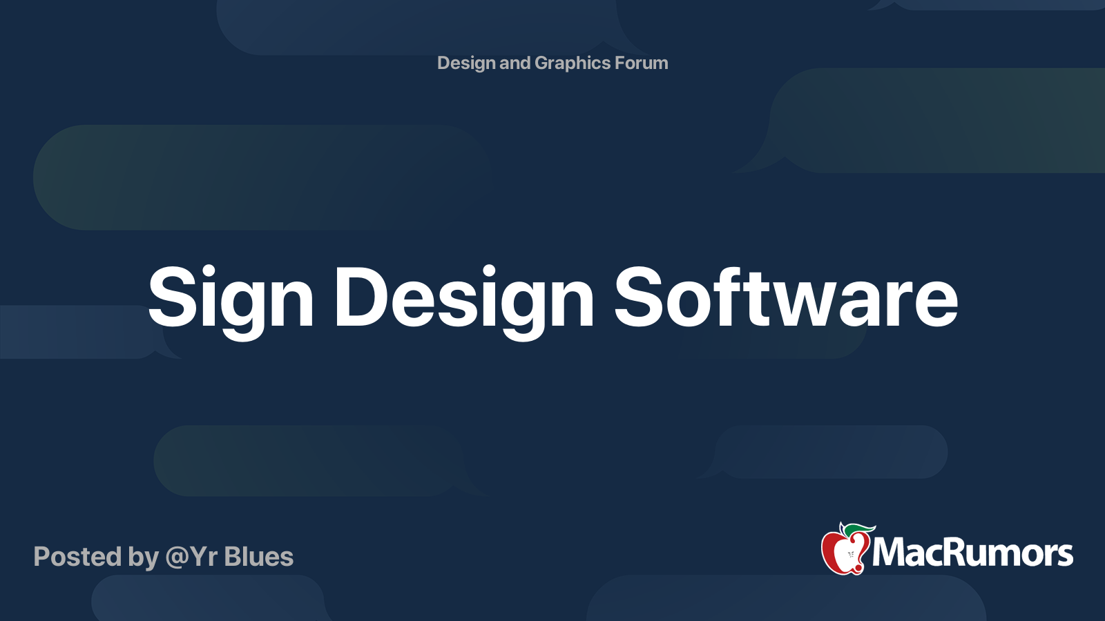 Sign Design Software | MacRumors Forums