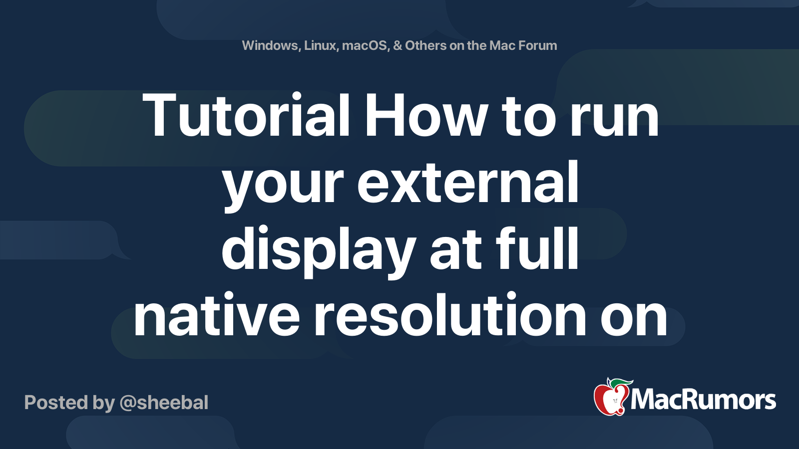 Tutorial How to run your external display at full native resolution on BootCamp! Read ...