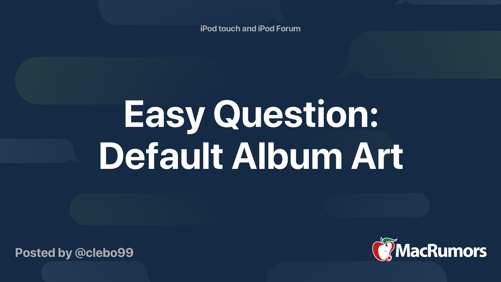 Easy Question: Default Album Art | MacRumors Forums