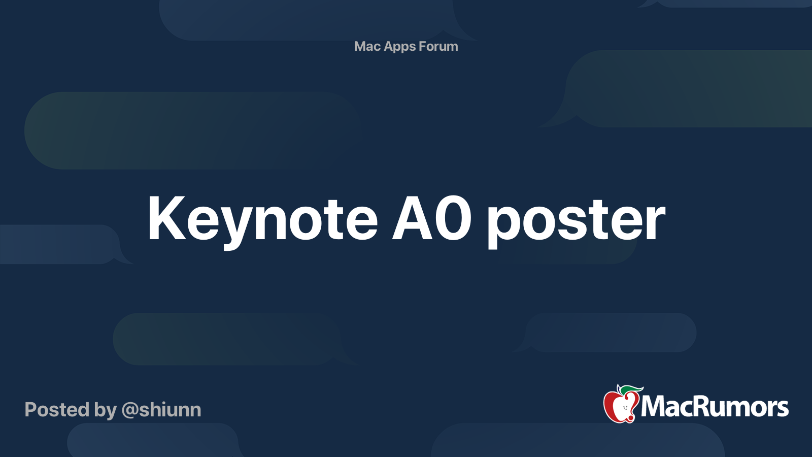Keynote A0 poster | MacRumors Forums
