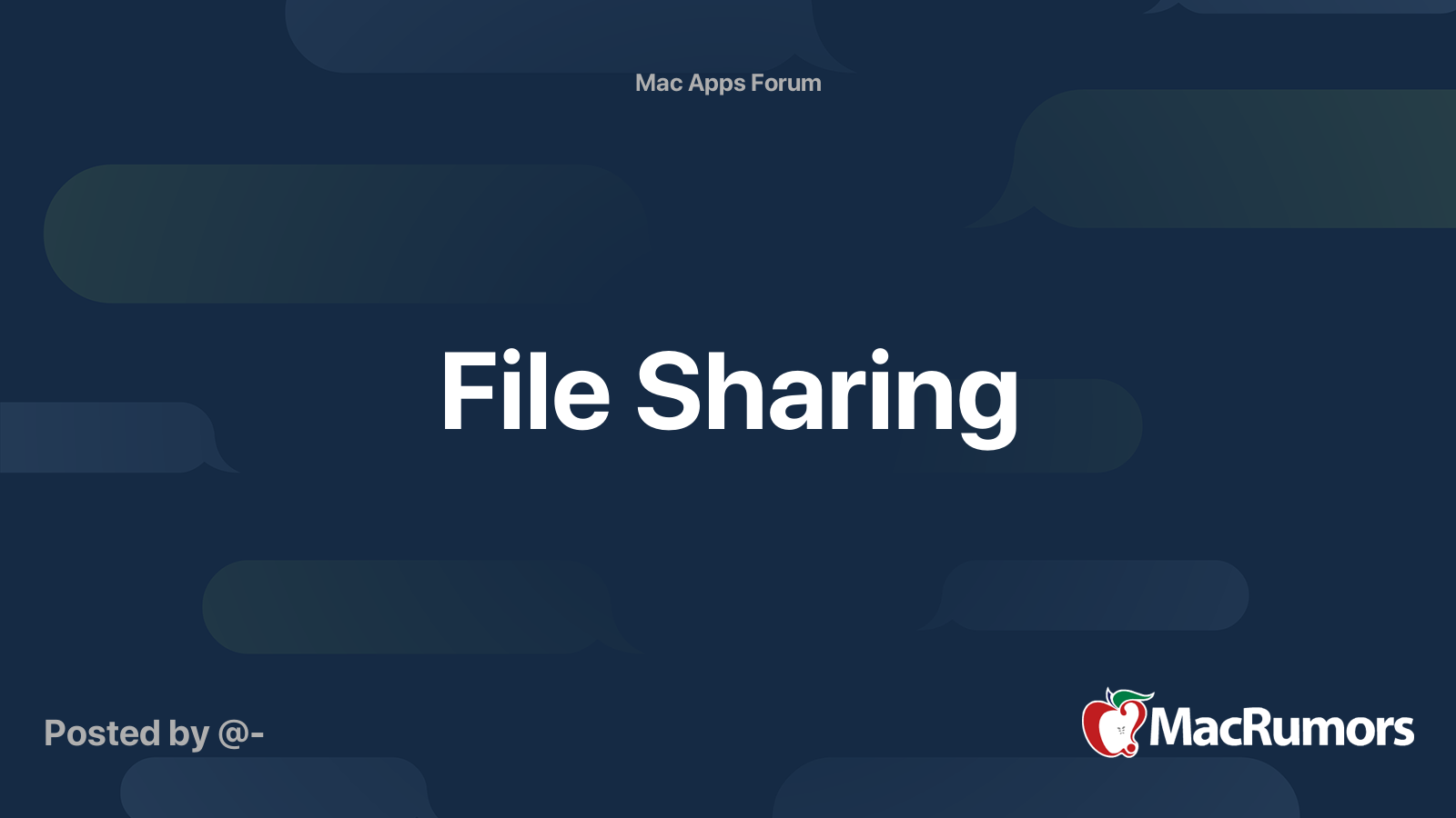 File Sharing | MacRumors Forums
