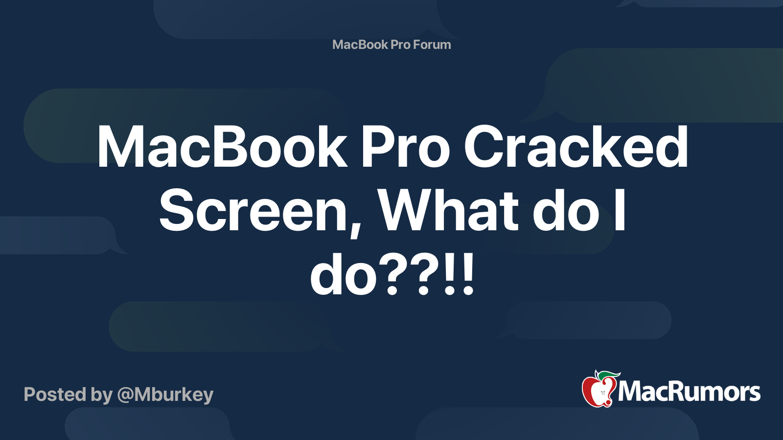MacBook Pro Cracked Screen, What do I do??!! | MacRumors Forums