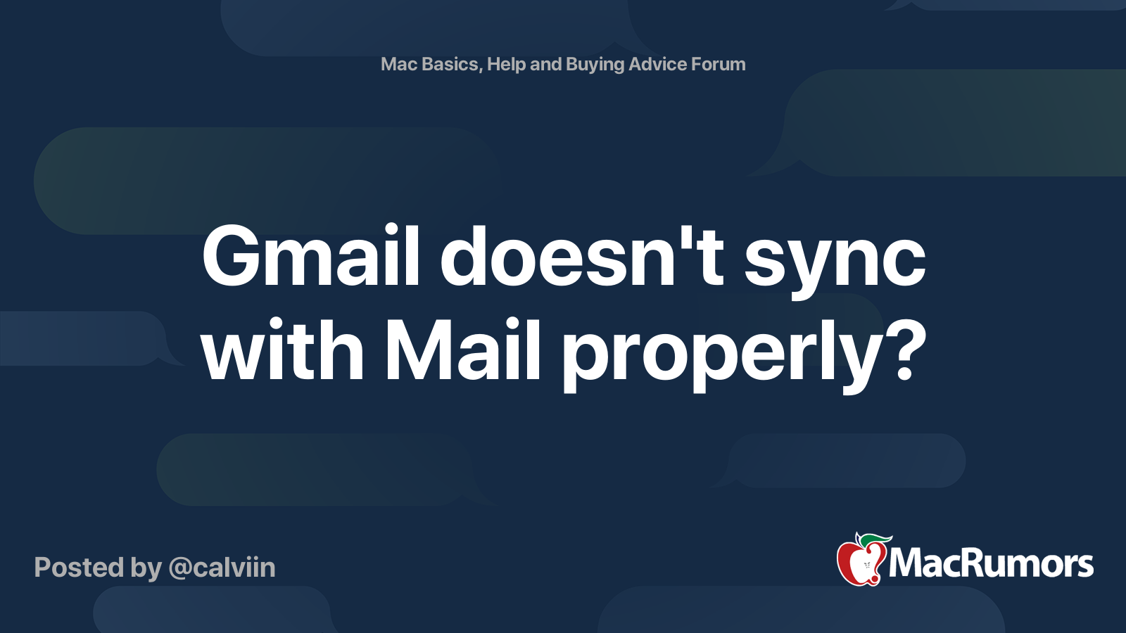 Gmail doesn't sync with Mail properly? | MacRumors Forums