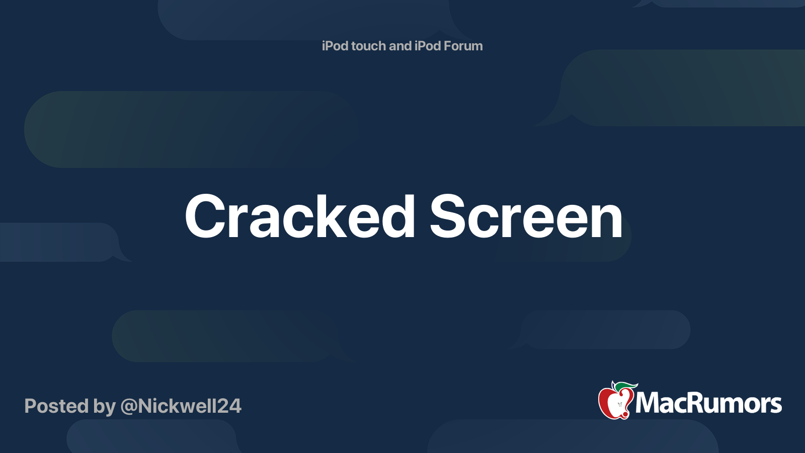 Cracked Screen | MacRumors Forums
