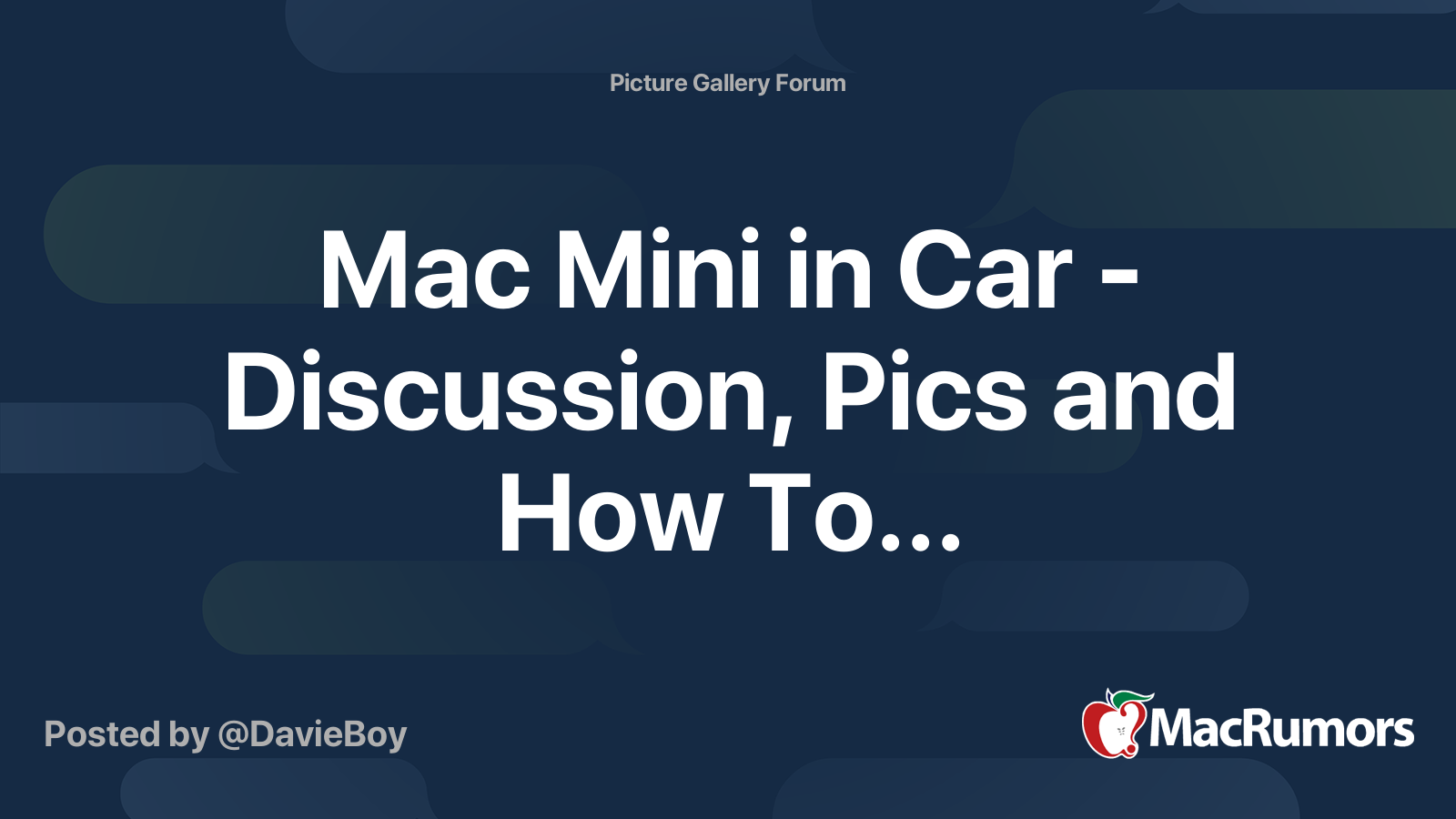 Mac Mini in Car - Discussion, Pics and How To... | MacRumors Forums