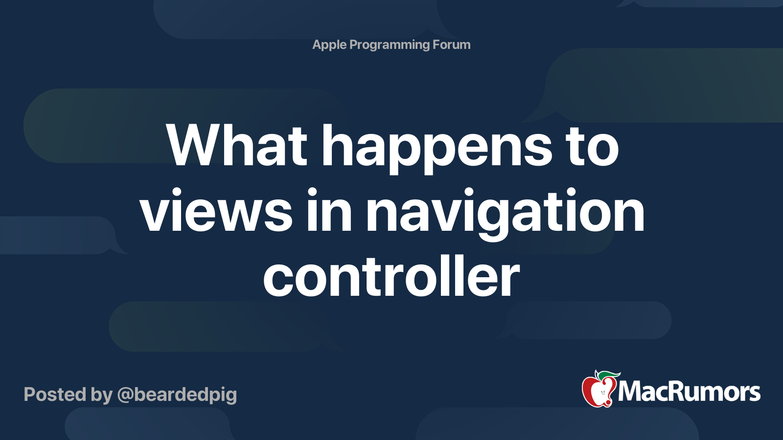What Happens To Views In Navigation Controller Macrumors Forums 1431