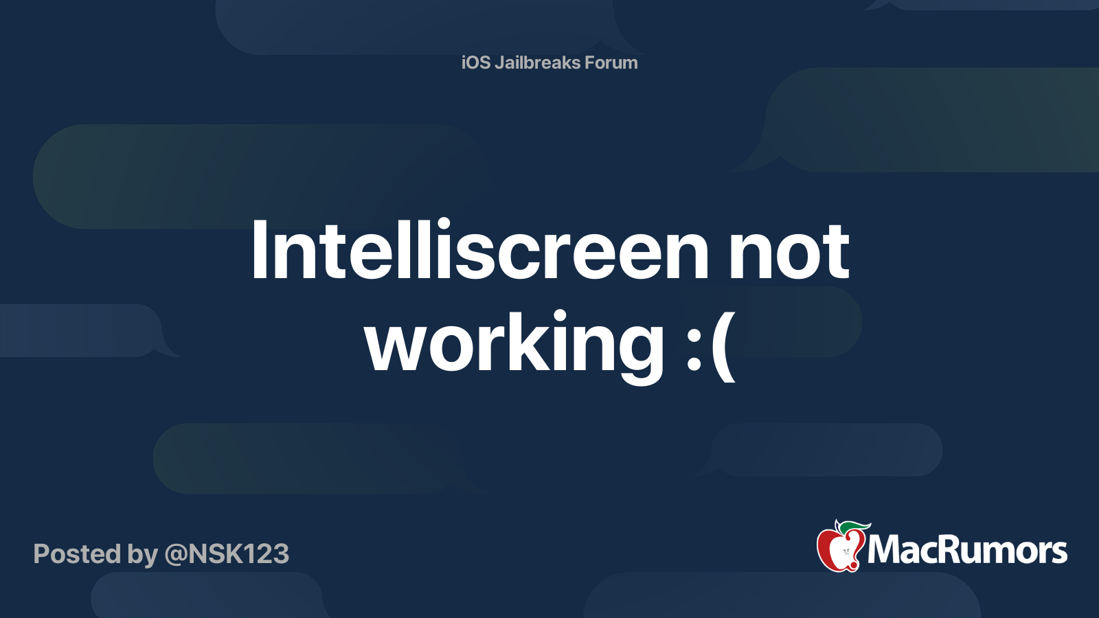 Intelliscreen not working :( | MacRumors Forums