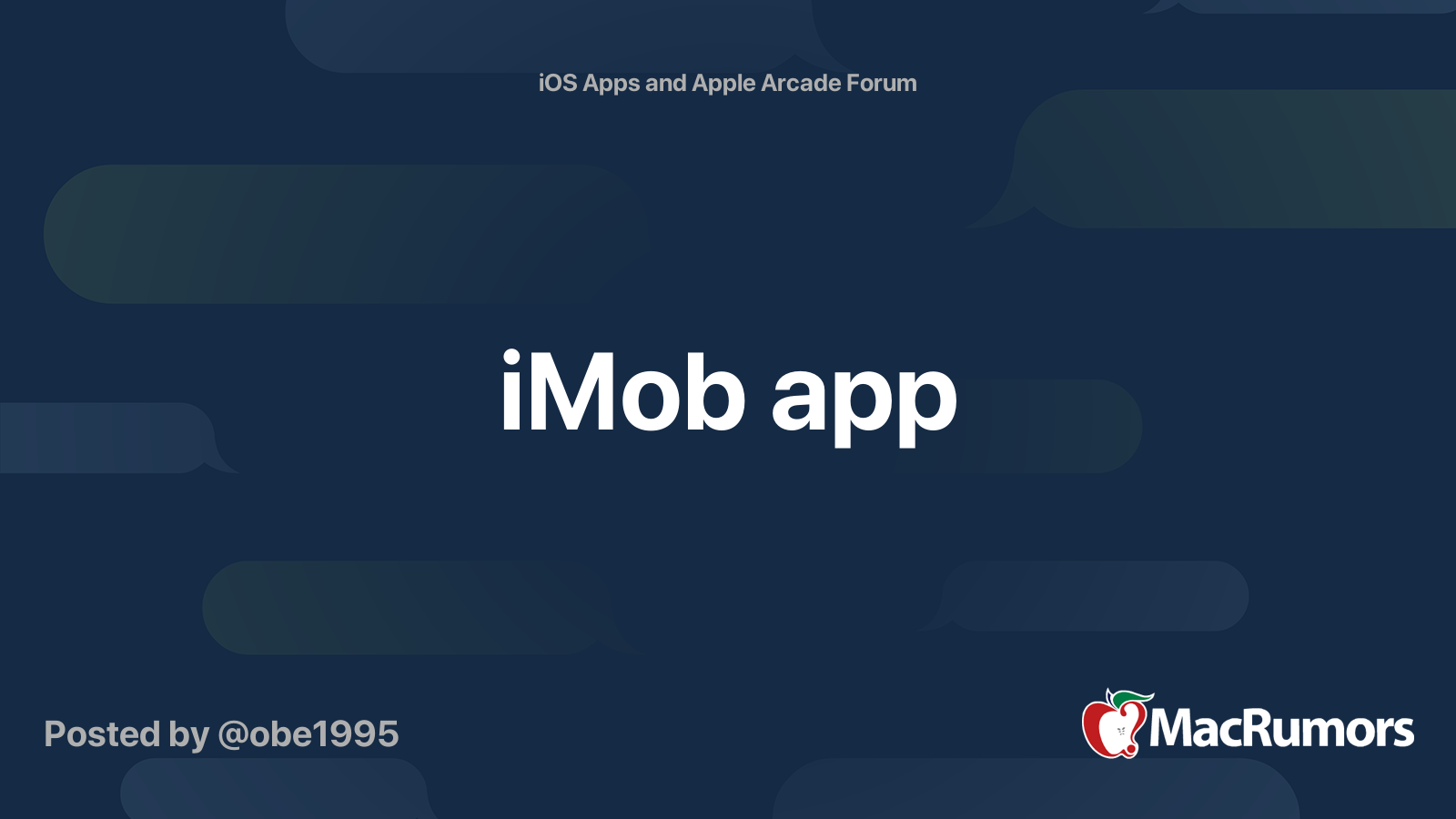 iMob app | MacRumors Forums