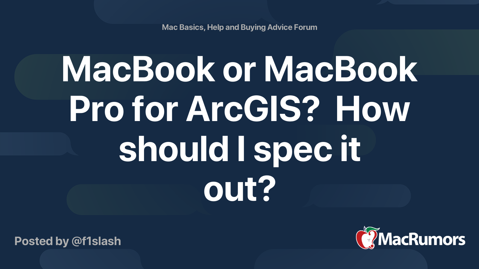 MacBook or MacBook Pro for ArcGIS? How should I spec it out ...