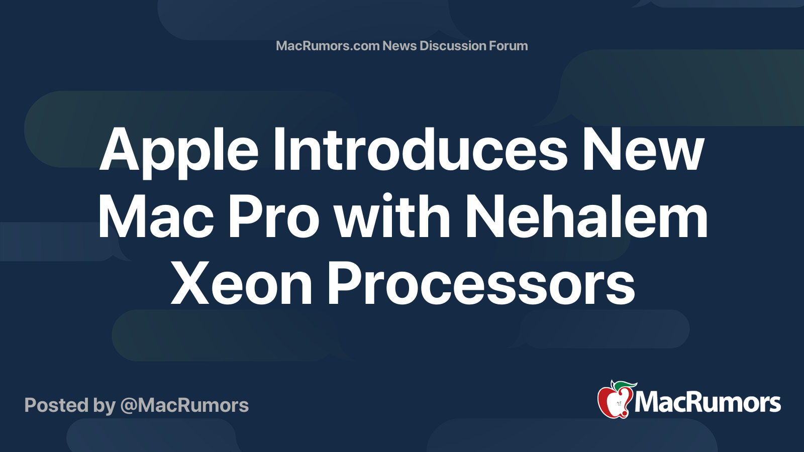 Apple Introduces New Mac Pro with Nehalem Xeon Processors | MacRumors ...
