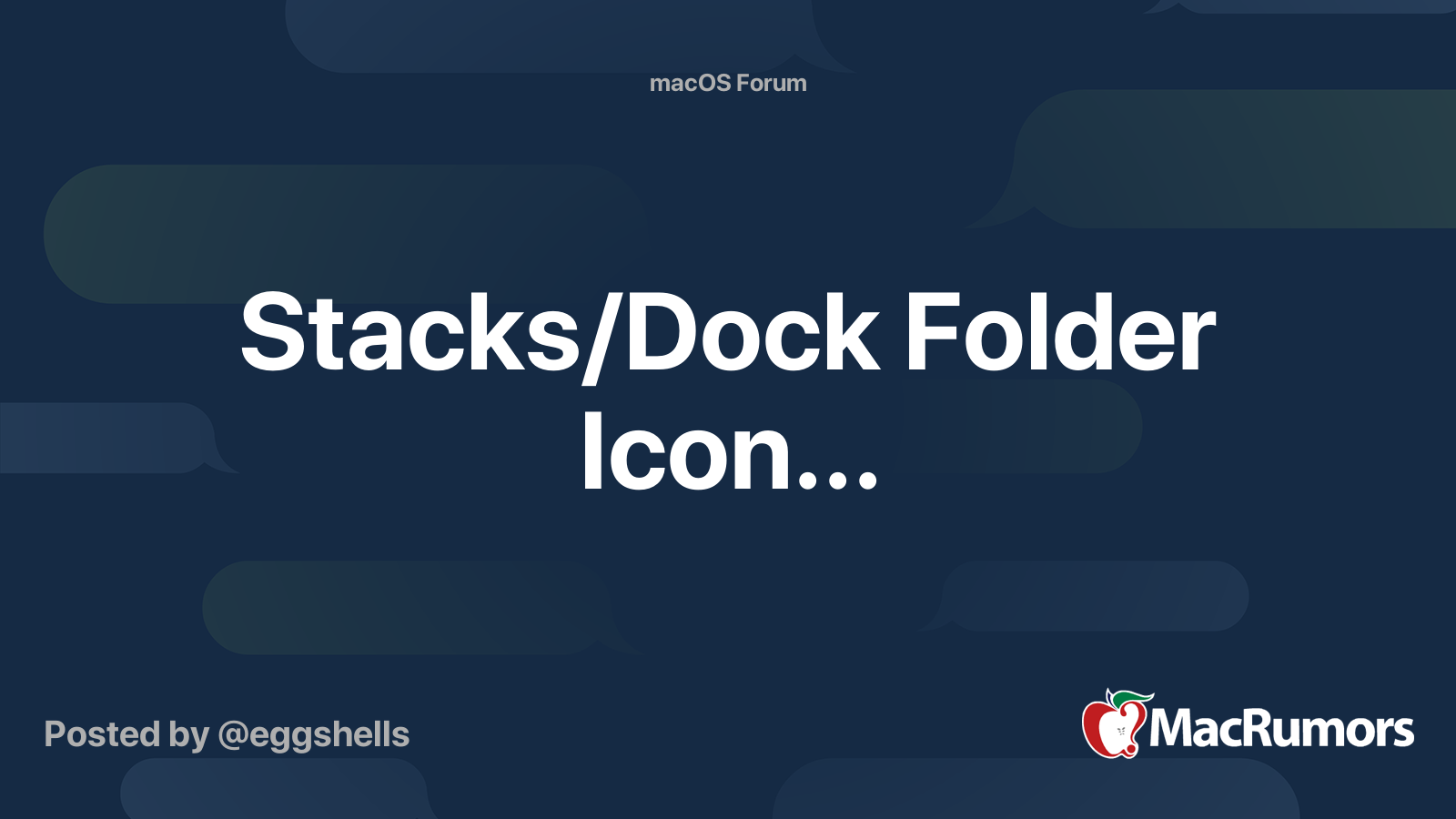 Stacks/Dock Folder Icon... | MacRumors Forums