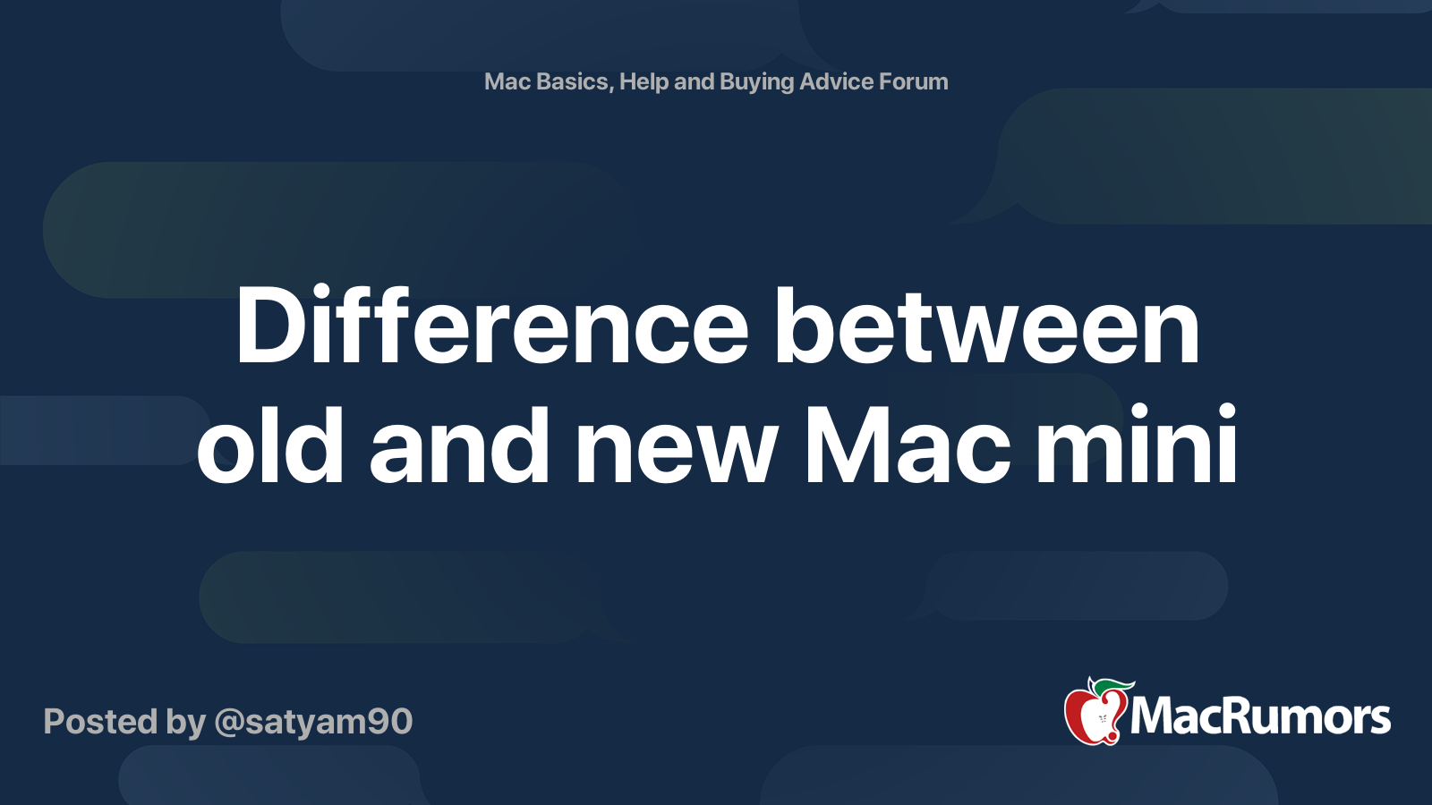 Difference between old and new Mac mini | MacRumors Forums