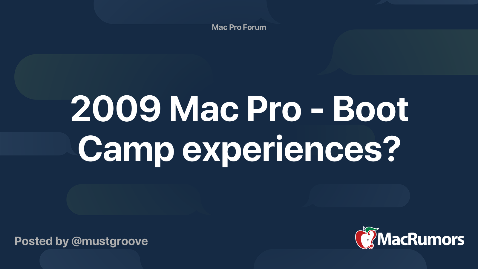 2009 Mac Pro - Boot Camp experiences? | MacRumors Forums