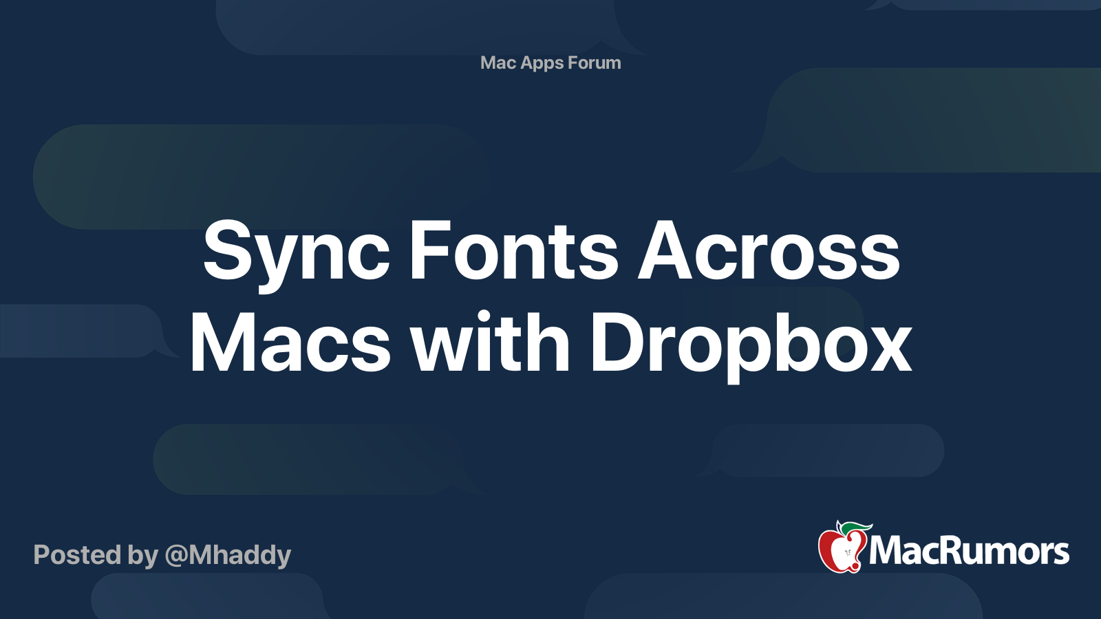 Sync Fonts Across Macs with Dropbox | MacRumors Forums