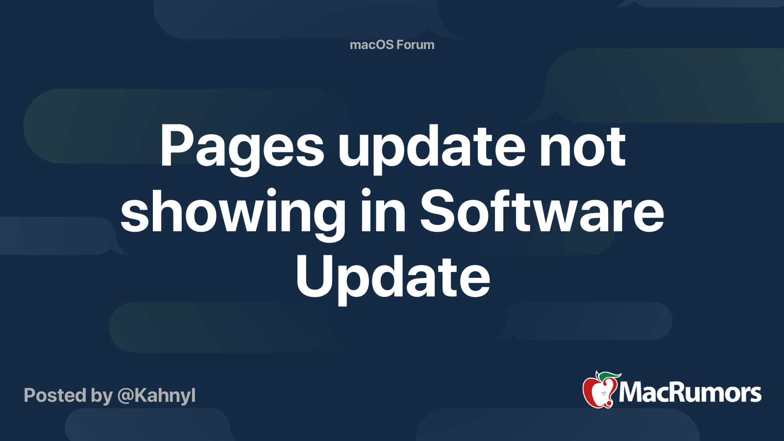 Pages update not showing in Software Update | MacRumors Forums