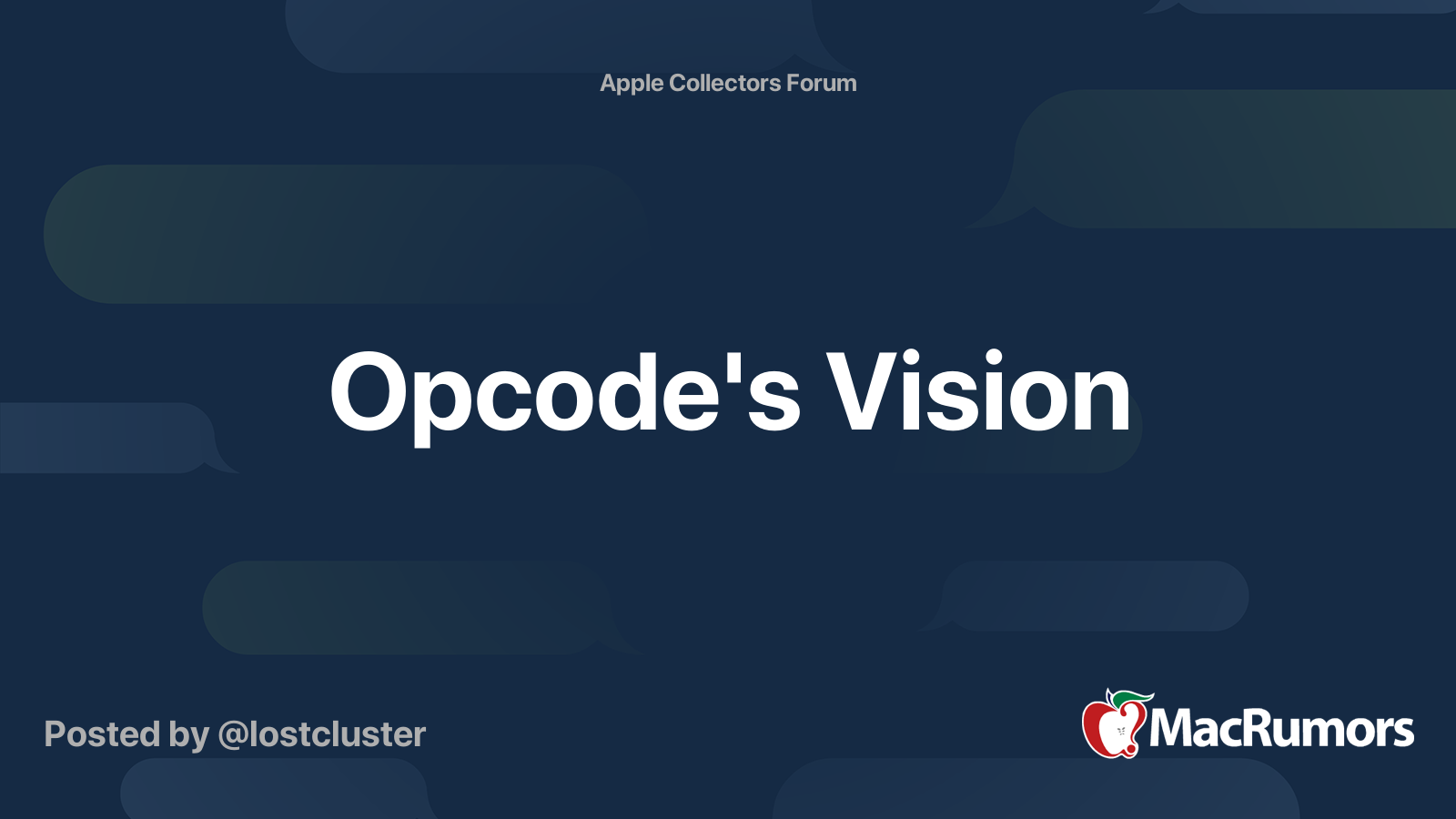 Opcode's Vision | MacRumors Forums