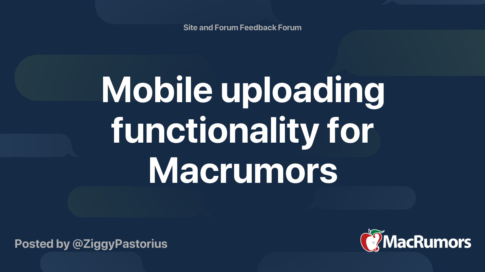 Mobile uploading functionality for Macrumors | MacRumors Forums