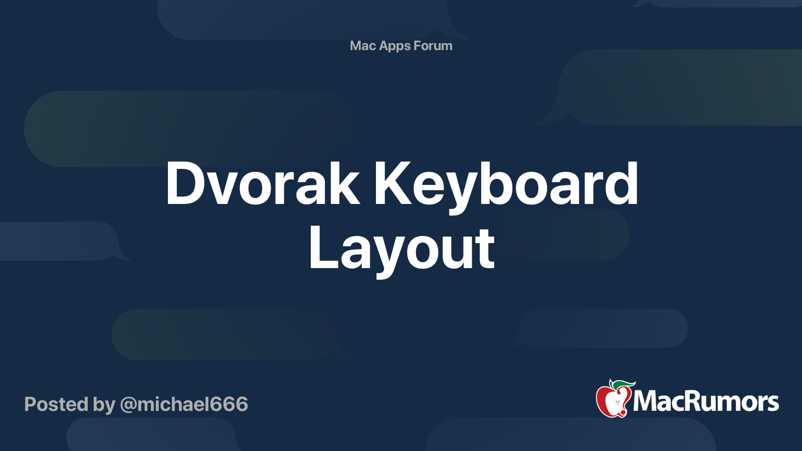 Dvorak Keyboard Layout | MacRumors Forums