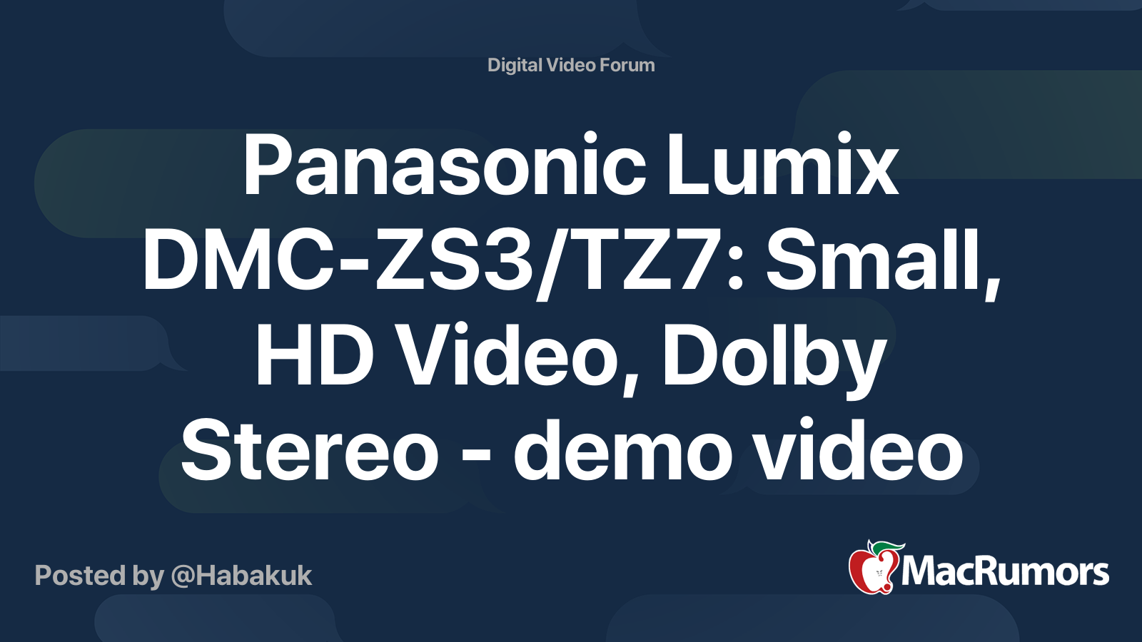 Panasonic Lumix DMC-ZS3/TZ7: Small, HD Video, Dolby Stereo - demo video ...