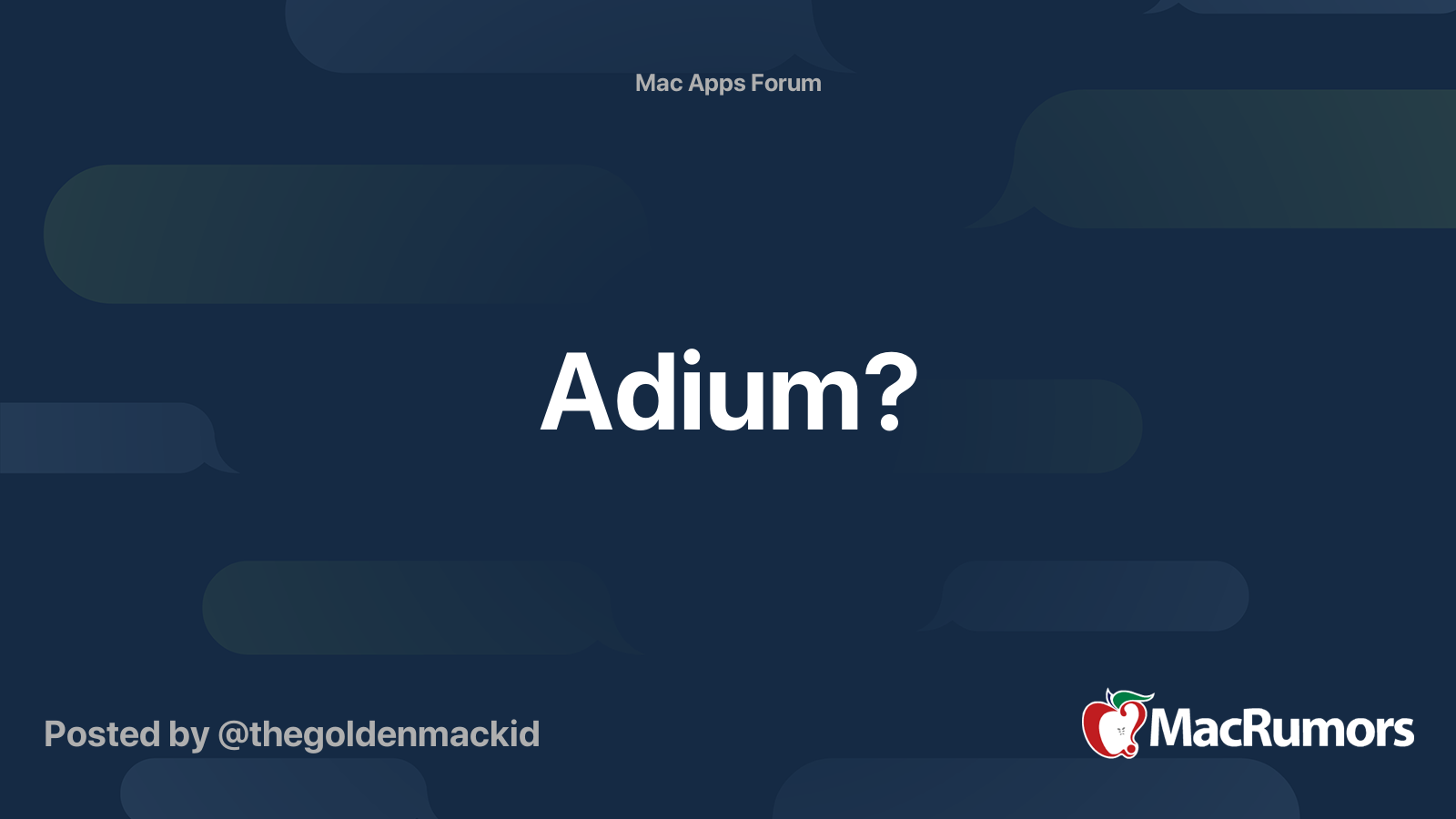 Adium? | MacRumors Forums