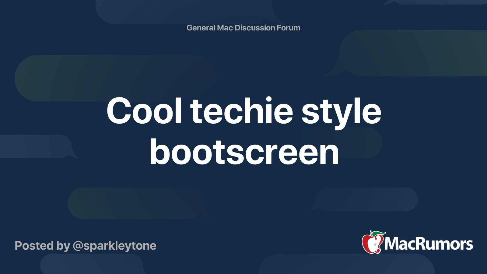 Cool techie style bootscreen | MacRumors Forums