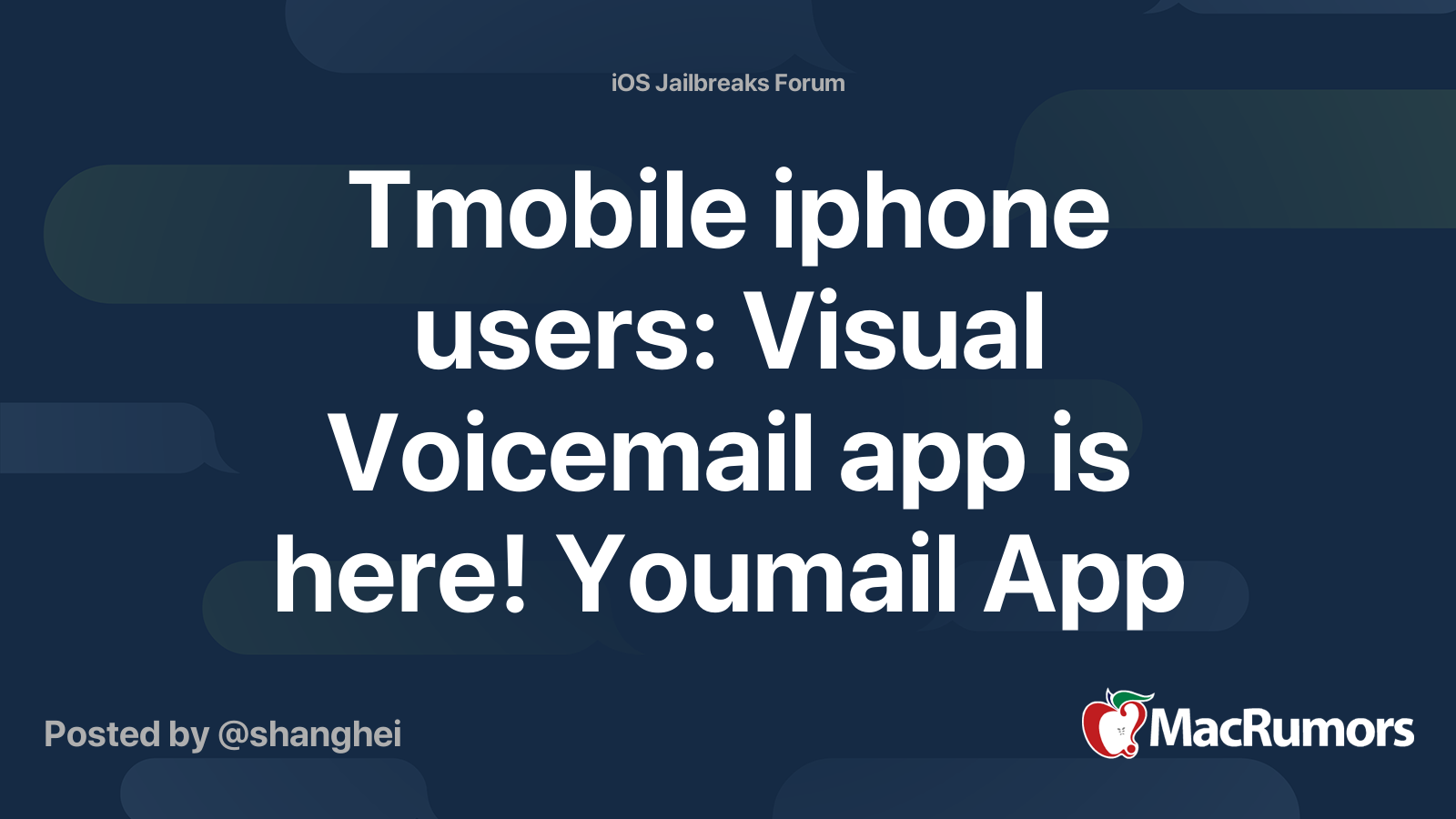 Tmobile iphone users: Visual Voicemail app is here! Youmail App ...