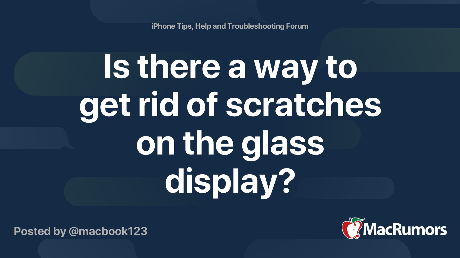 Is there a way to get rid of scratches on the glass display ...