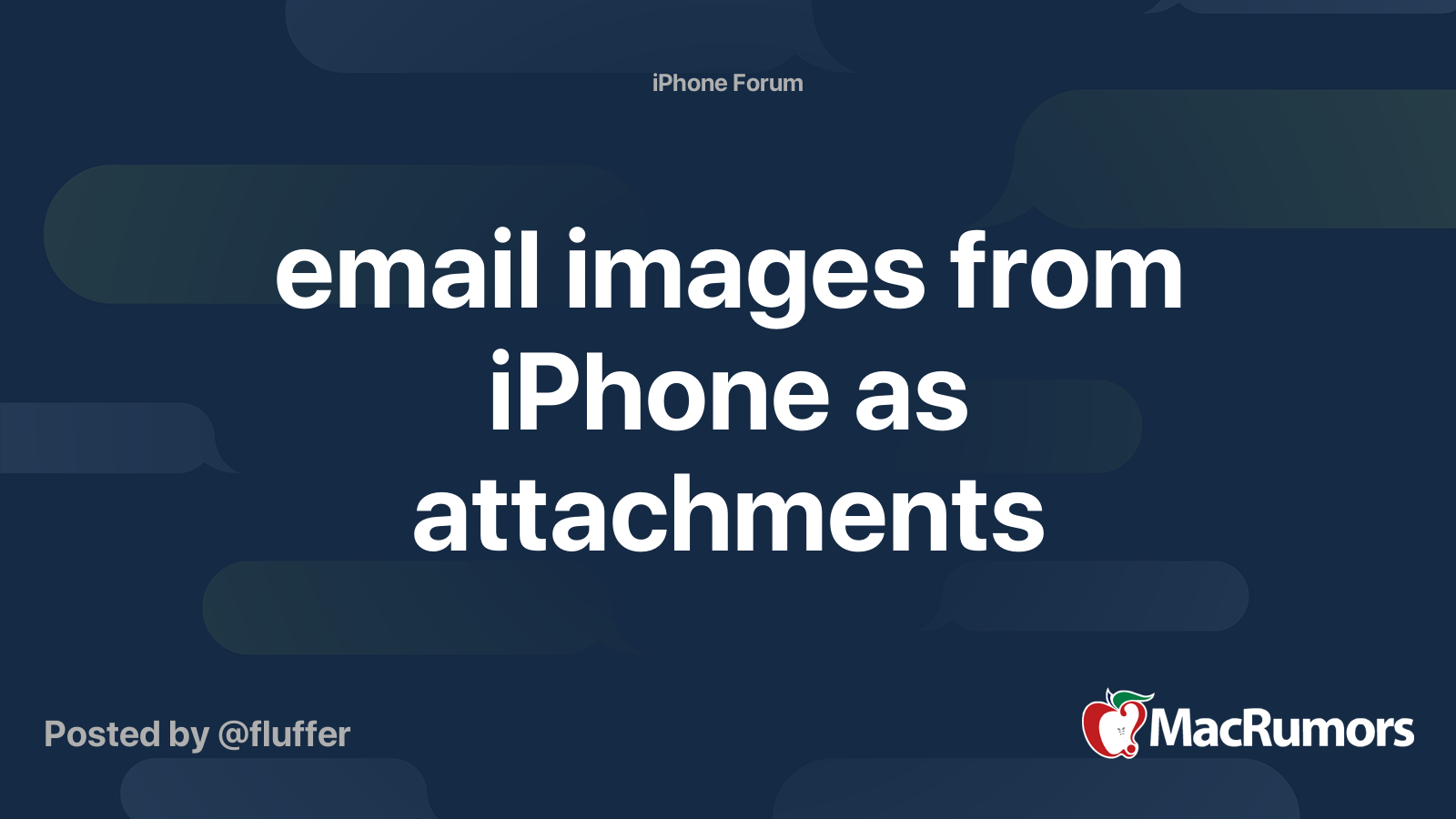 email images from iPhone as attachments | MacRumors Forums