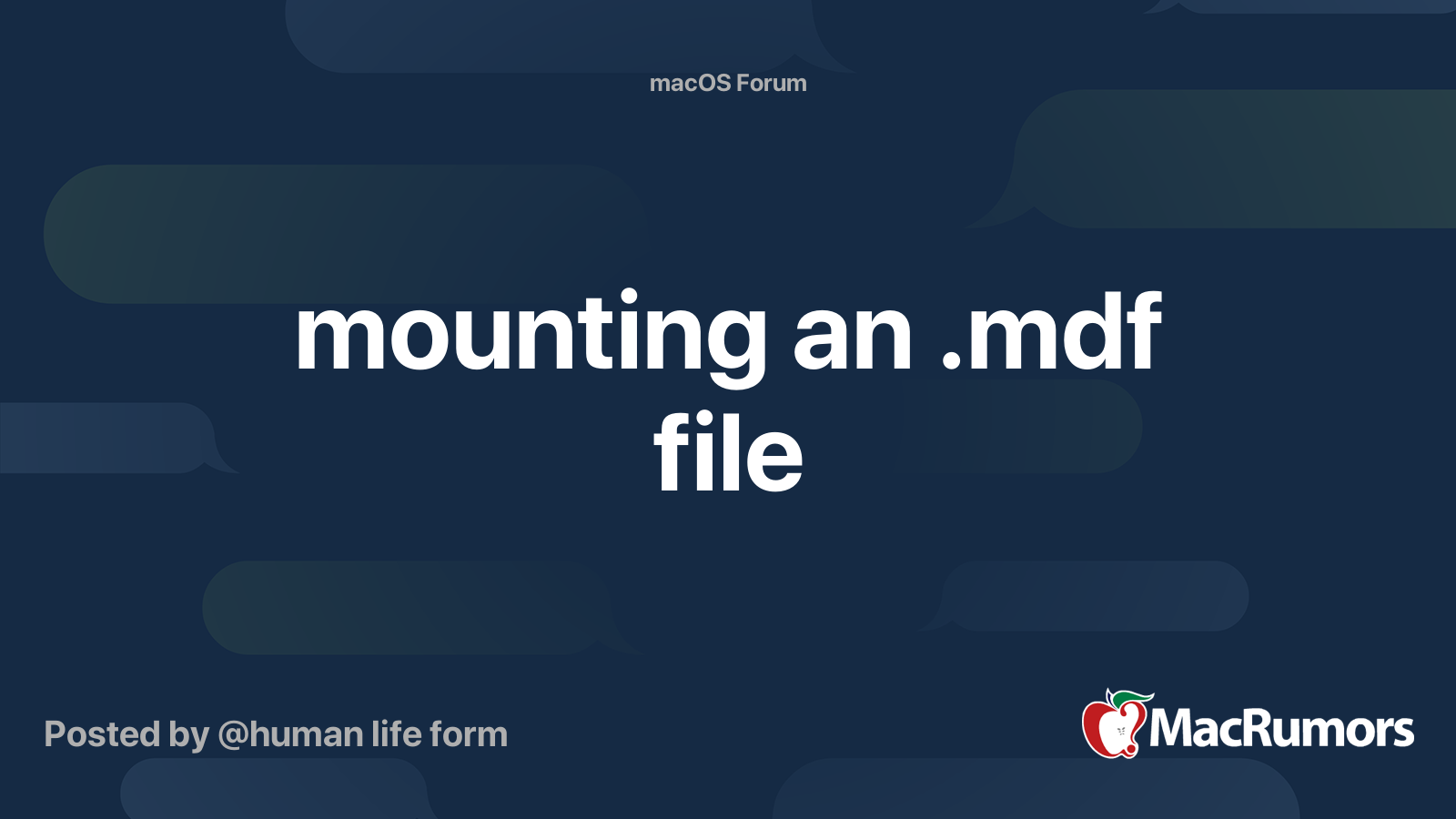 mounting an .mdf file | MacRumors Forums