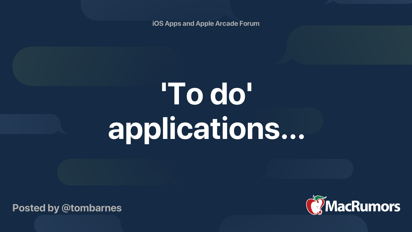 'To do' applications... | MacRumors Forums