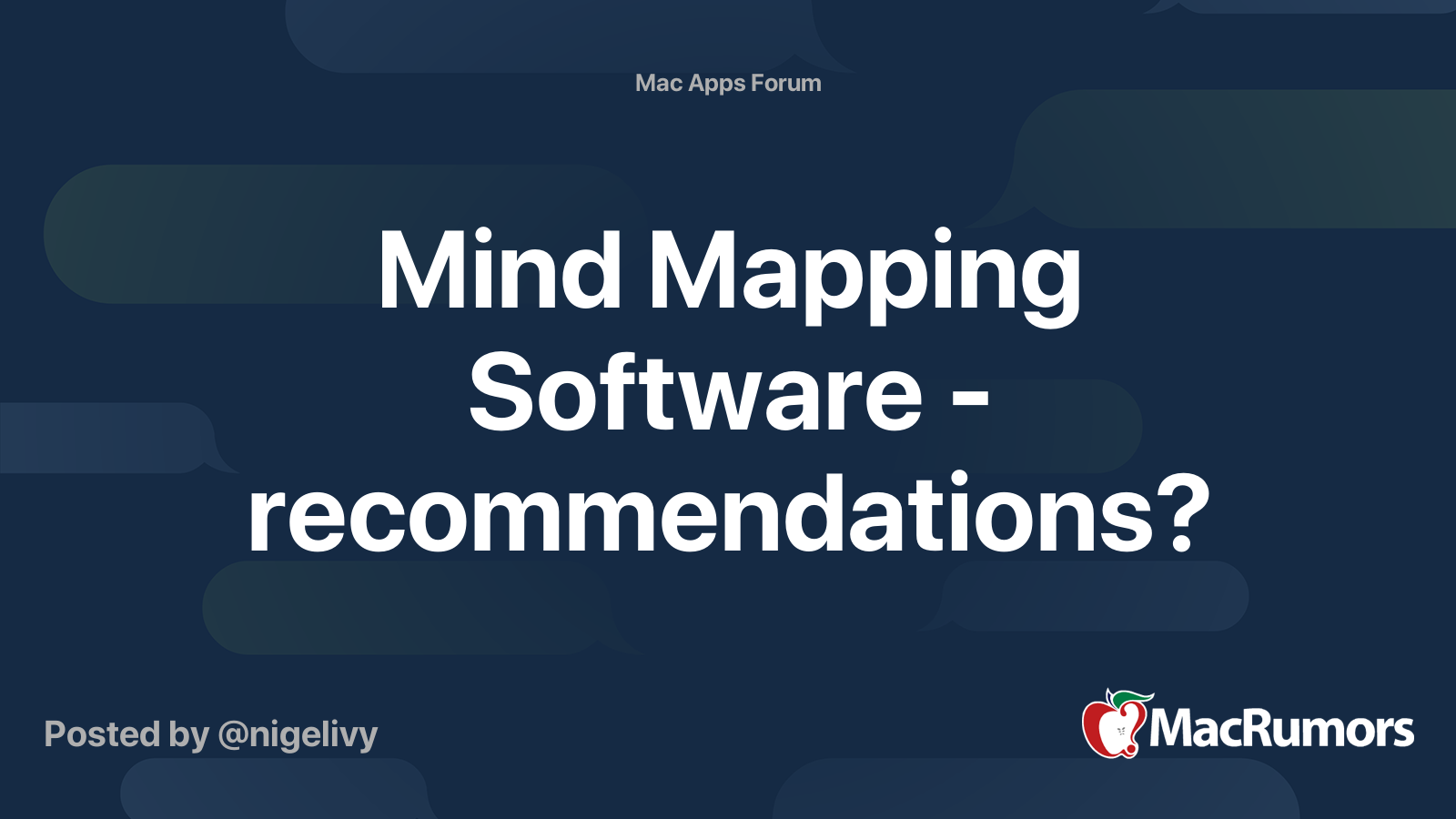 Mind Mapping Software - recommendations? | MacRumors Forums