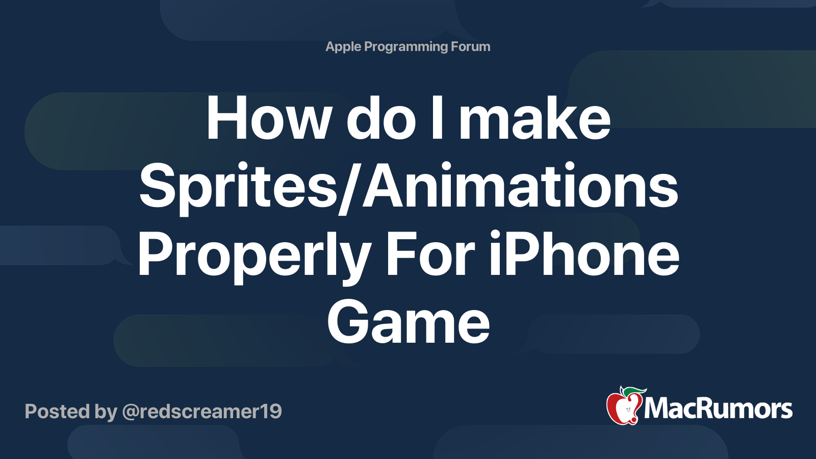 How do I make Sprites/Animations Properly For iPhone Game | MacRumors ...