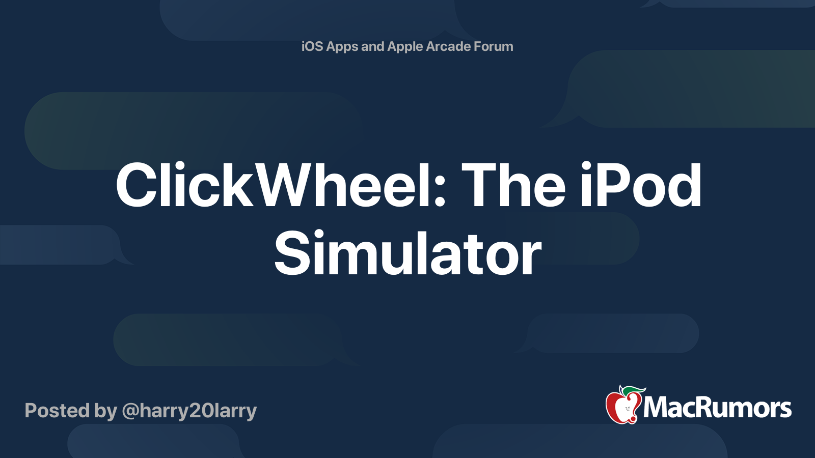 ClickWheel: The iPod Simulator | MacRumors Forums
