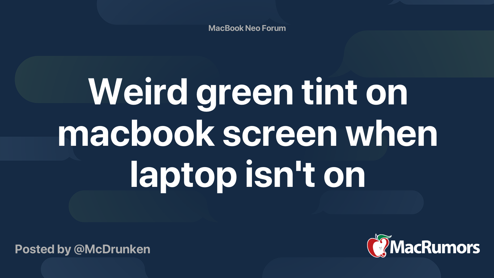 Weird green tint on macbook screen when laptop isn't on | MacRumors Forums