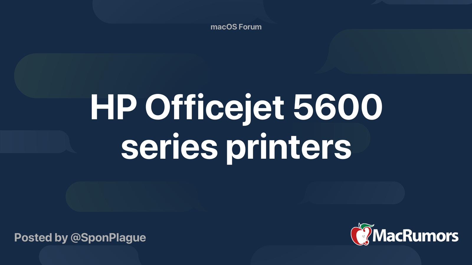 HP Officejet 5600 series printers | MacRumors Forums
