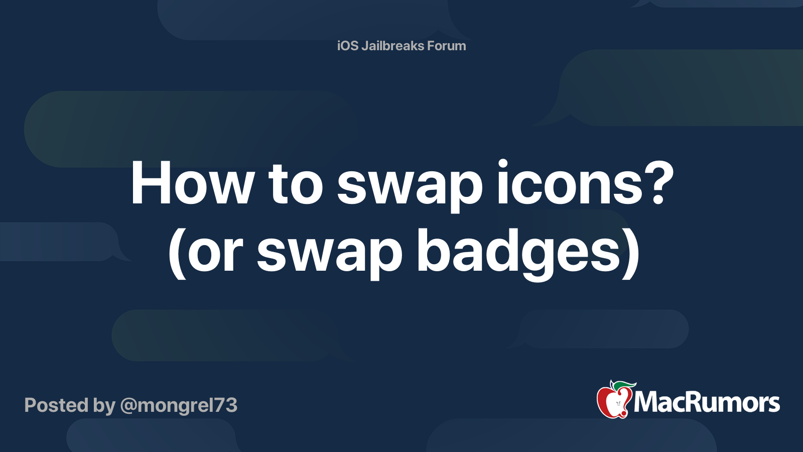 How to swap icons? (or swap badges) | MacRumors Forums